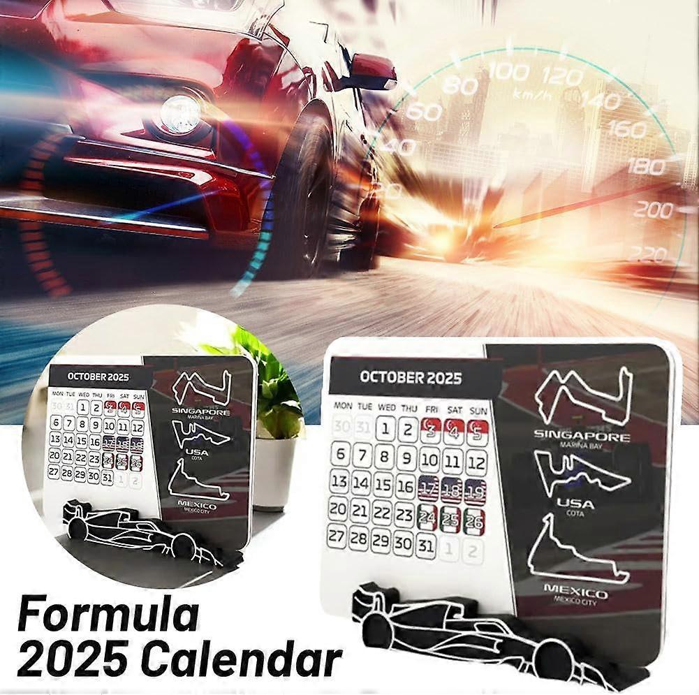 F1 Calendar for 2025 Desktop Calendar With F1 Car Stand, Racing Table ...