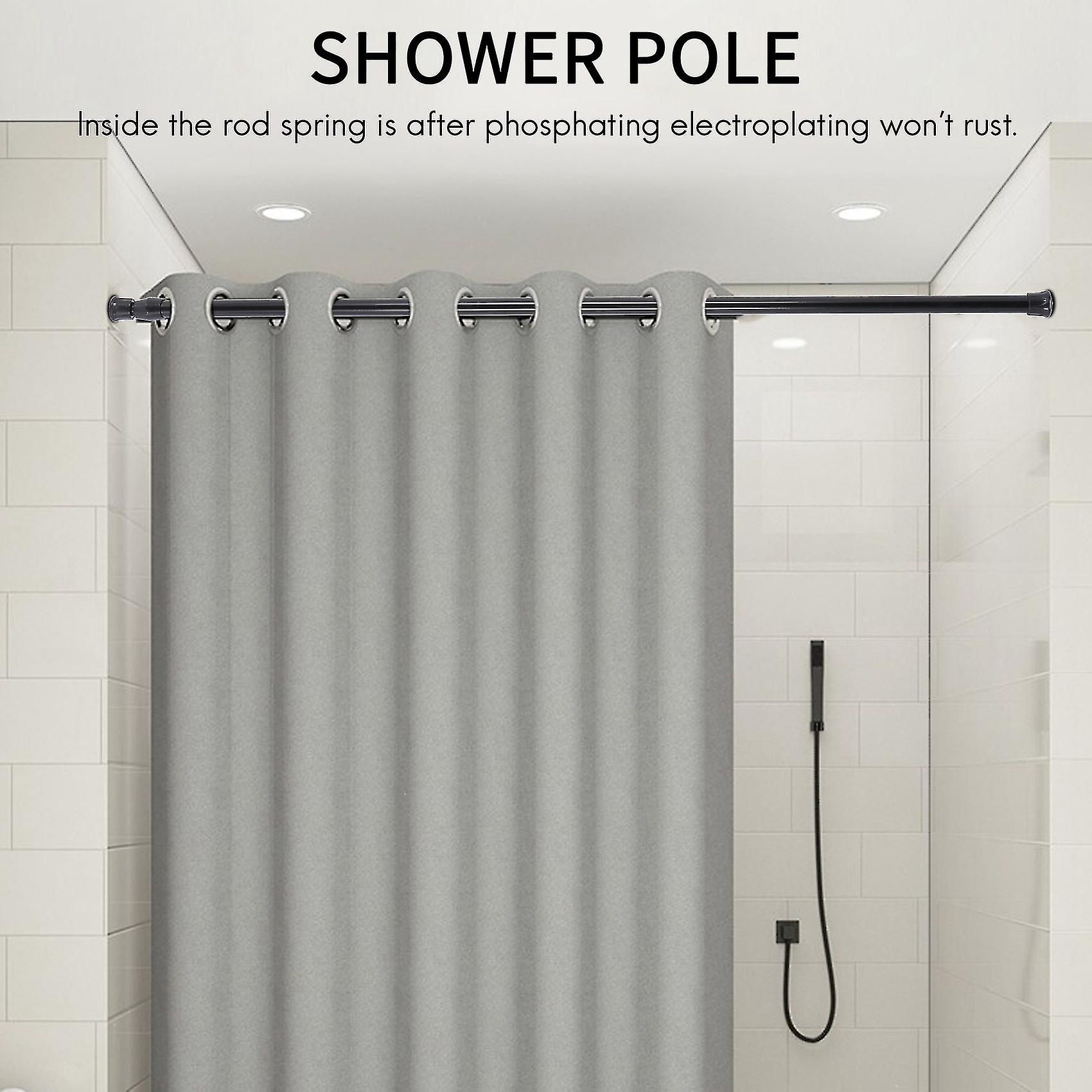 Extendable Telescopic Spring Loaded Net Voile Tension Curtain Rail Pole ...