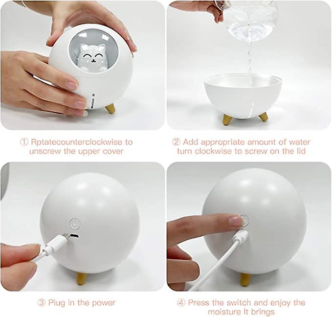 Mini Air Humidifier, USB Portable Quiet Humidifier, Cute Baby Air ...