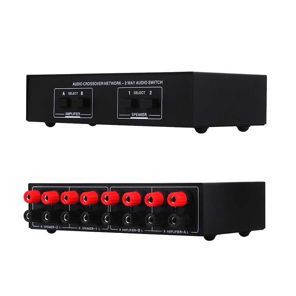 2-Way Amp Amplifier Speaker Selector Switch 2 IN 2 OUT Audio Speaker Selector | Fruugo UK