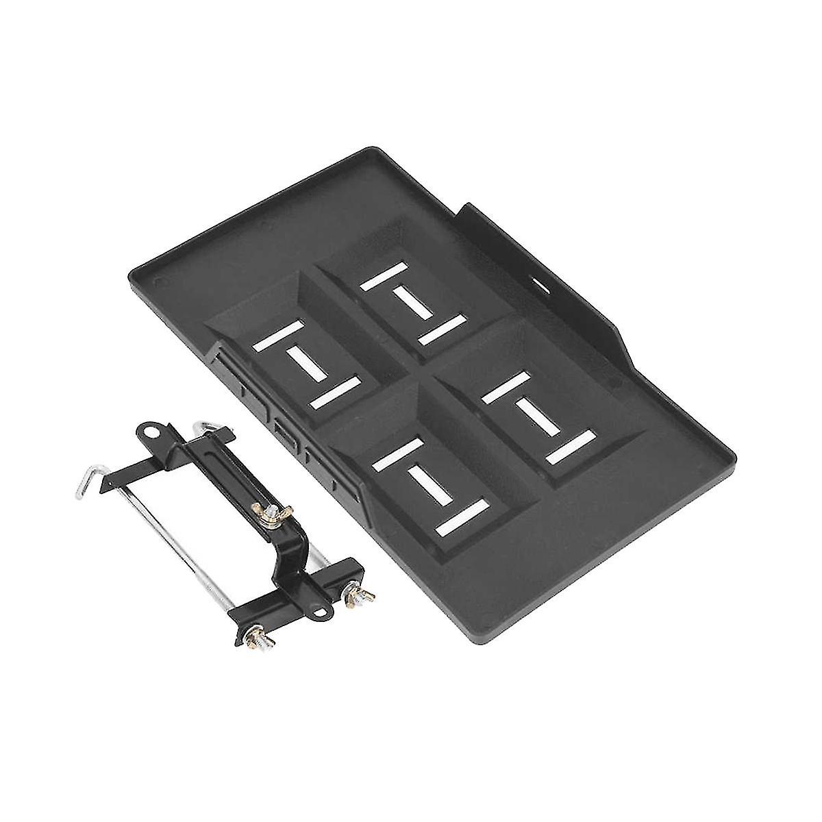 Car Battery Hold Down Tray Bracket Kit Height Adjustable Black Sturdy ...