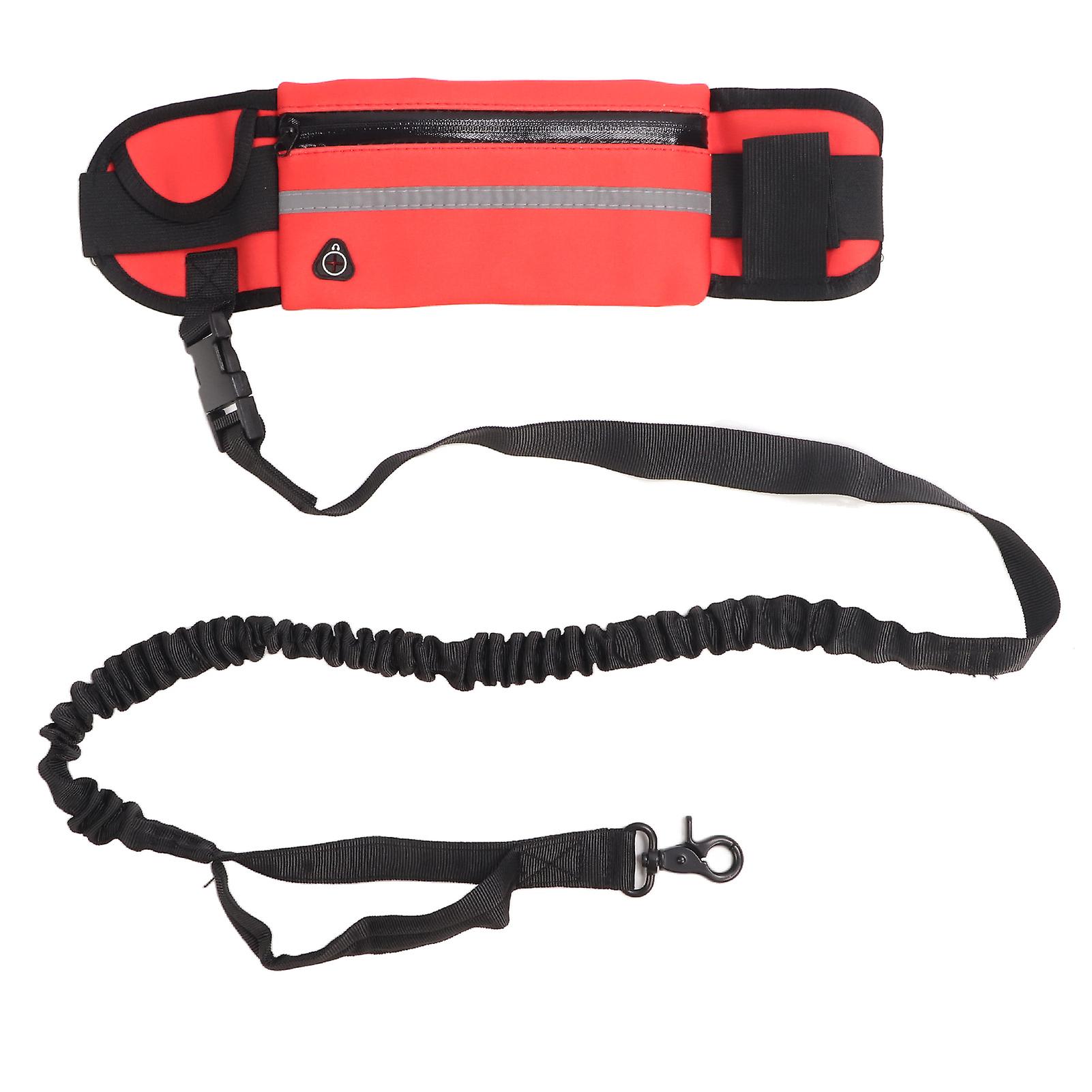 Dog Running Leash Belt Bag Hands Free Reflective Elastic Flexible Waist ...