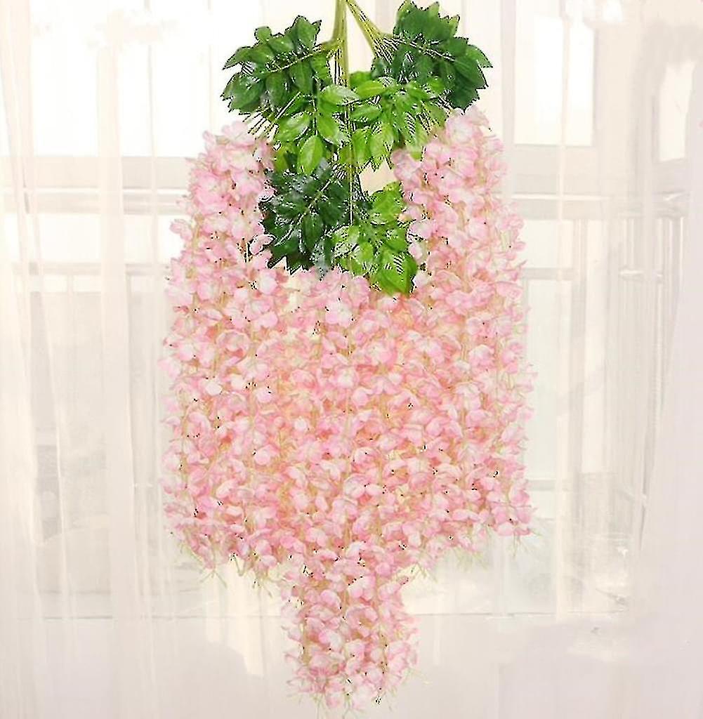 Artificial Fake Wisteria Vine Hanging Silk Flowers Home Wedding Party ...
