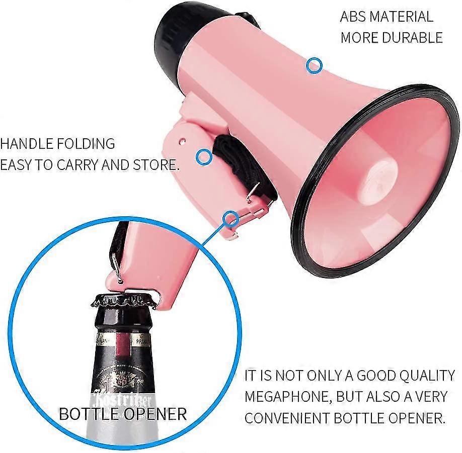 Portable Megaphone Bullhorn 25 Watt Power Megaphone Speaker Voice And ...