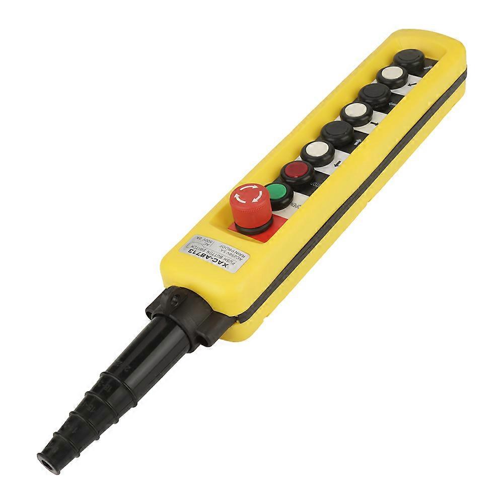 Crane Chain Hoist Push Button Switch Lifting Pendant Controller with Emergency Stop | Fruugo UK