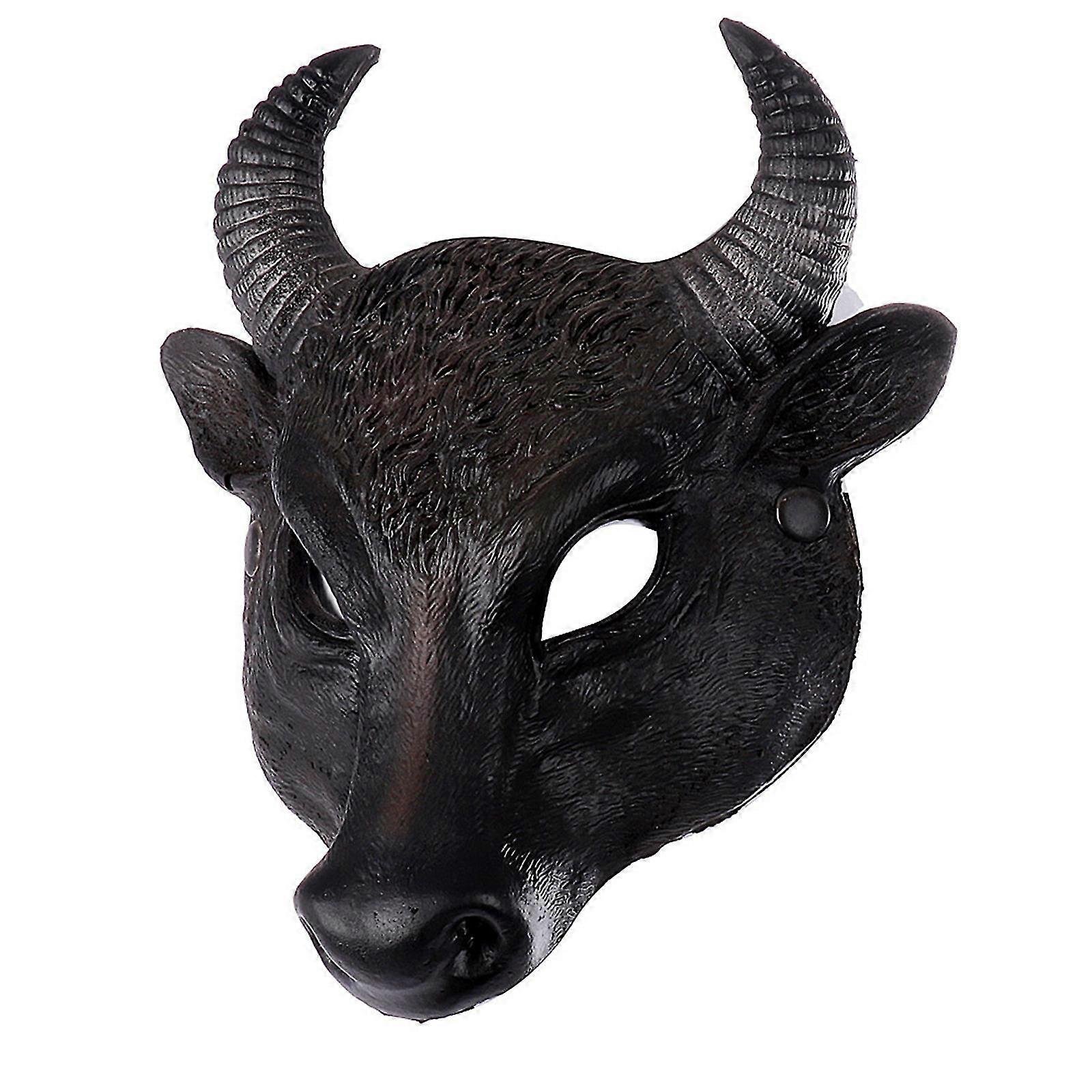 Easter Carnival Party Half Face Foam 3D Realistic Bull Head Mask [jkw ...
