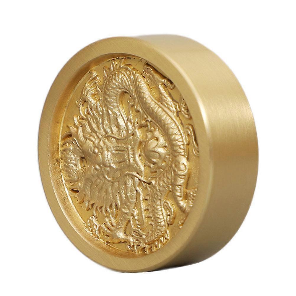 Chinese Calligraphy Paperweight Brass Paperweight Round Design Paper ...