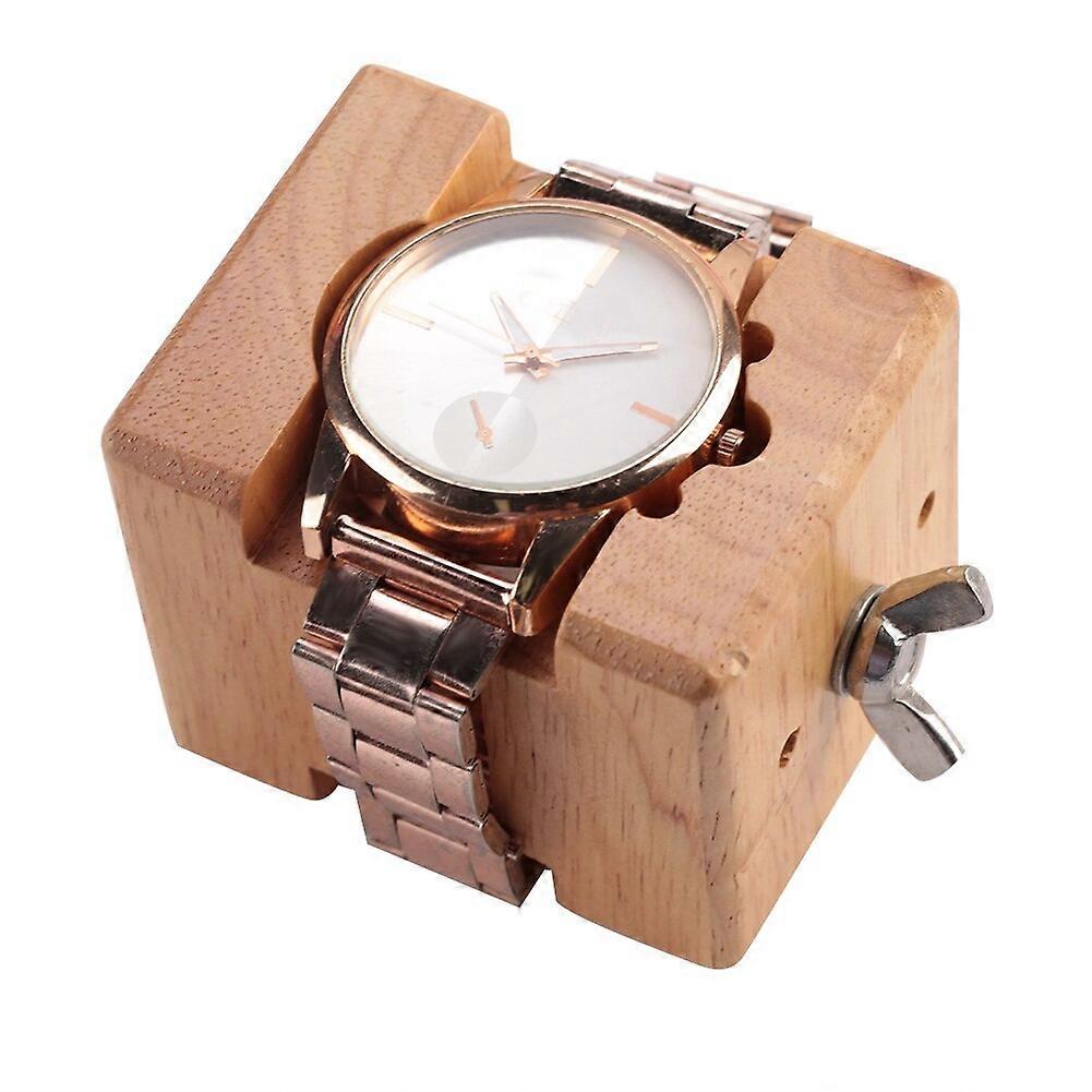 Professional Wooden Watch Case Holder Block Vise Clamp Movement Wood ...