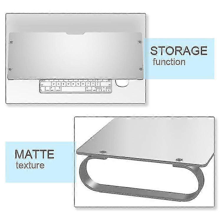 Monitor Riser Holder Aluminum Lcd Led Display Heighten Base Laptop ...