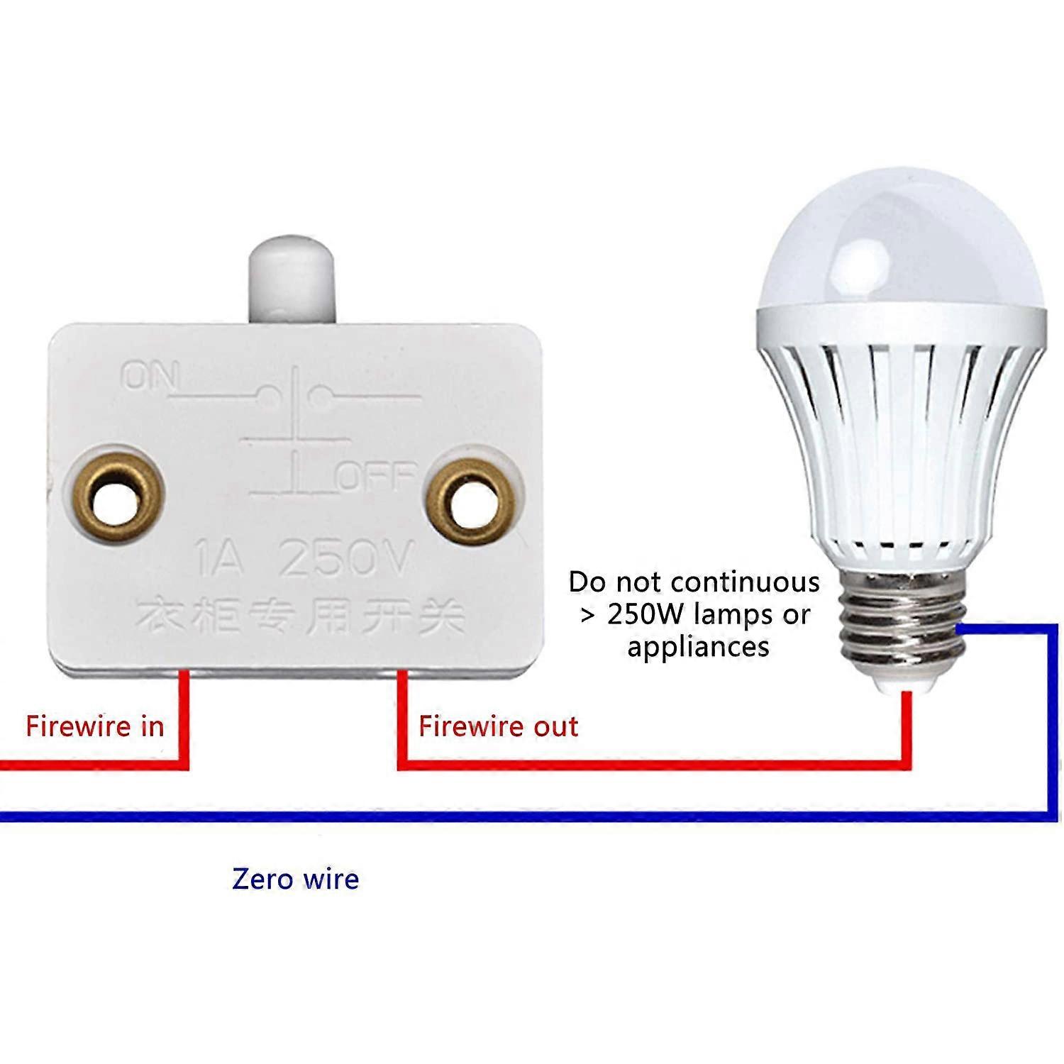 6Pcs Door Led Switch for Closet Light,Normally Closed Cabinet ...