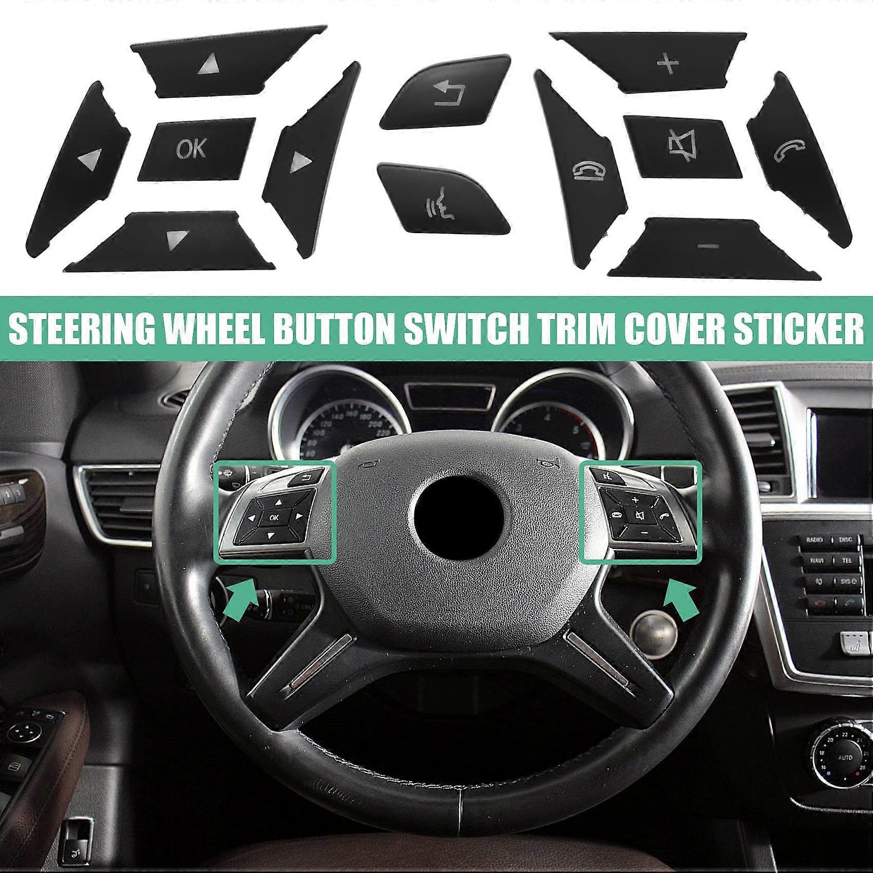 Car Steering Wheel Button Switch Sticker Compatible Mercedes Benz a B ...