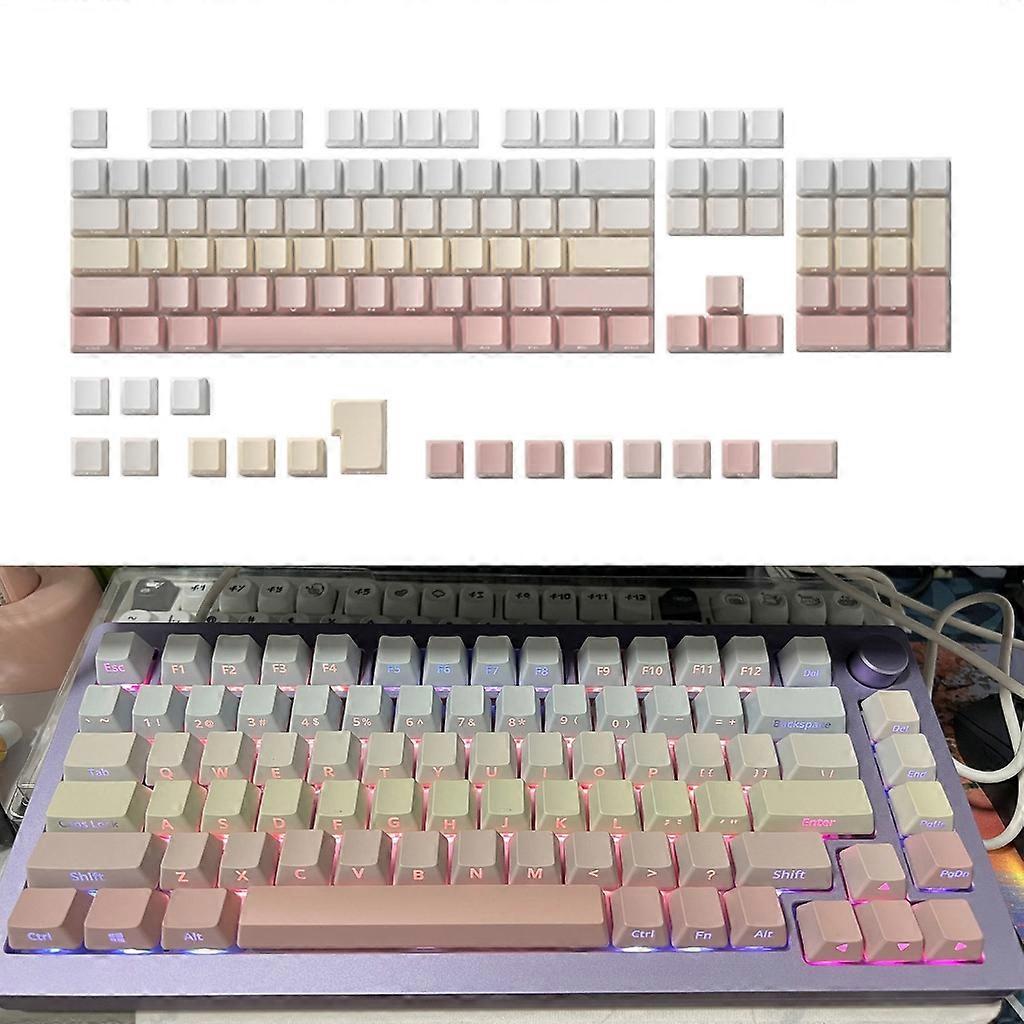 ABS Keycaps Side Printed Keycap Set, Double Shot Through Gradient ...