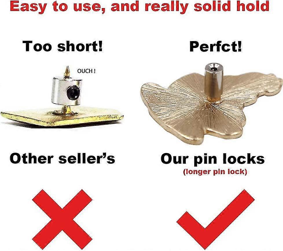 60 Pieces Pin Keepers Pin Locks Pin Backs Locking Clasp Locking Pin ...