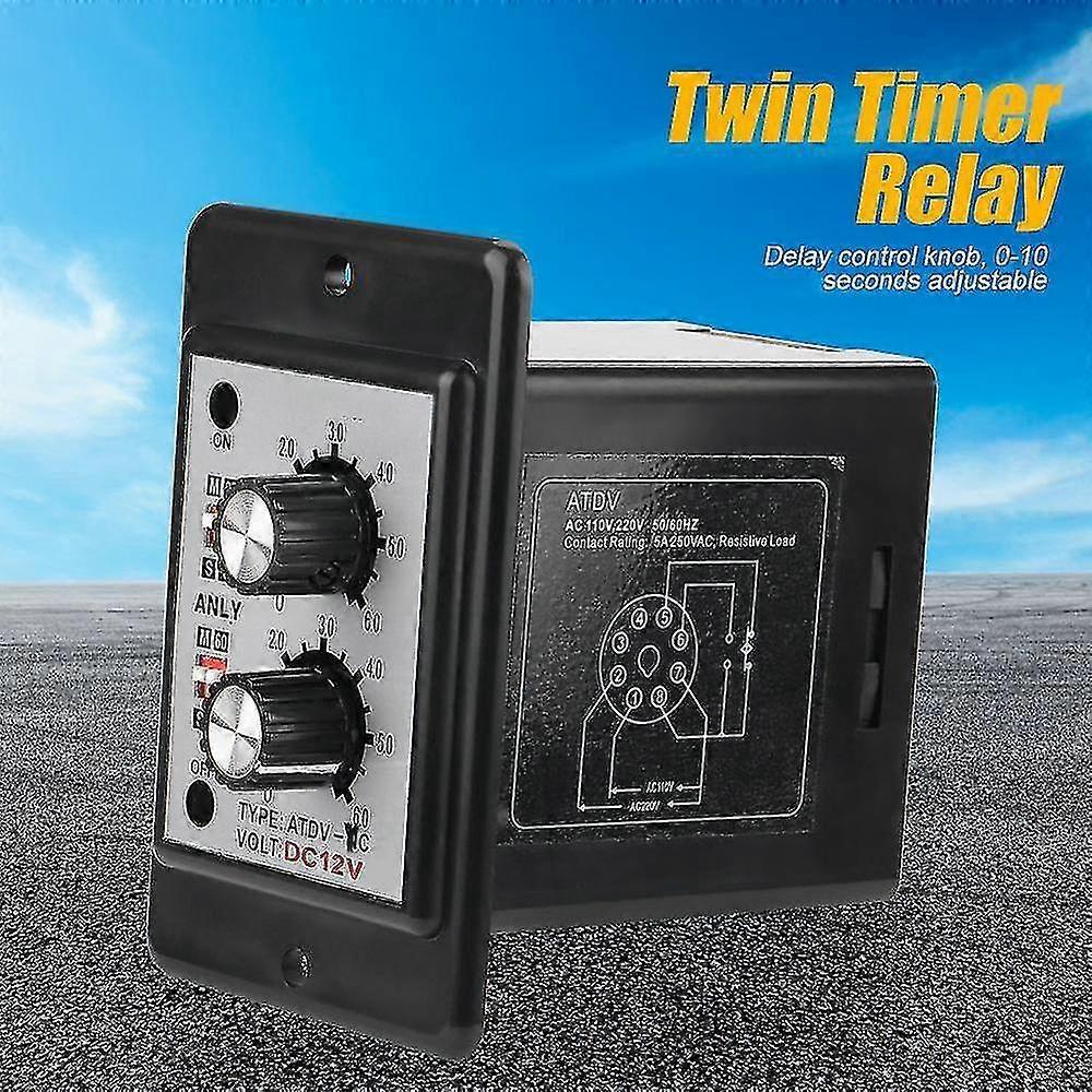 On Off Twin Timer Relay Knob Control Time Switch Atdv- 6s-60m Relay ...
