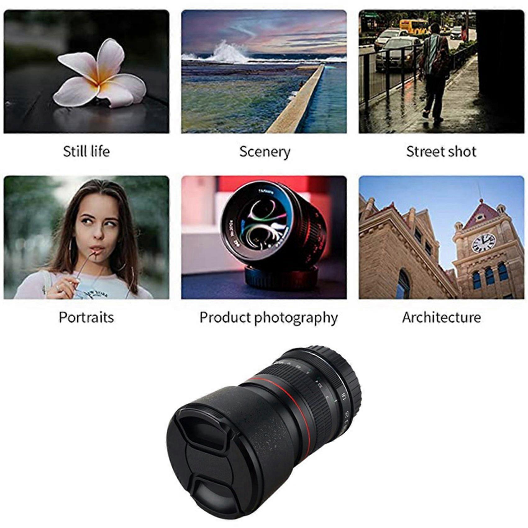 85mm F1.8 Camera Lens for F1.8 Fixed Focus Portrait Macro Pure Manual ...