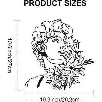 Statue of David Flower Stencils 11.811.8inch Artistic Bust Figure ...