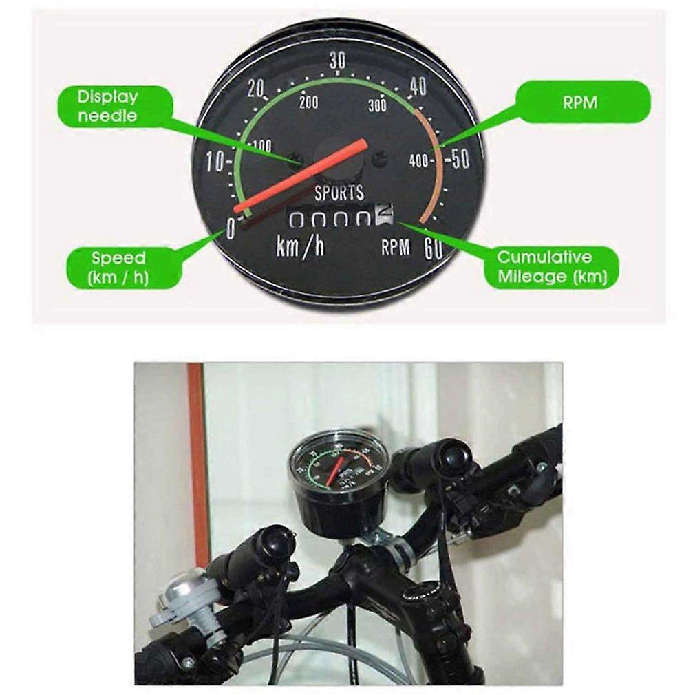 NEW Mechanical Speedometer Universal Classical Bike Cycling Odometer ...