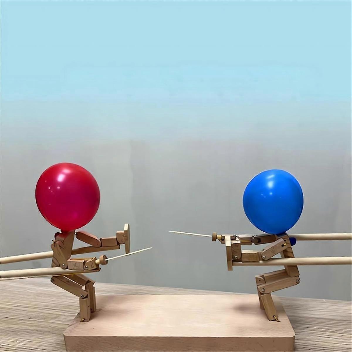 Balloon Bamboo Man Battle, Handmade Wooden Fencing , Boom of Balloons ...