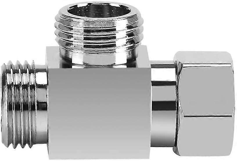3-way Bathroom Angle Valve G1/2 Inch T-adapter Valve With One Inlet And ...