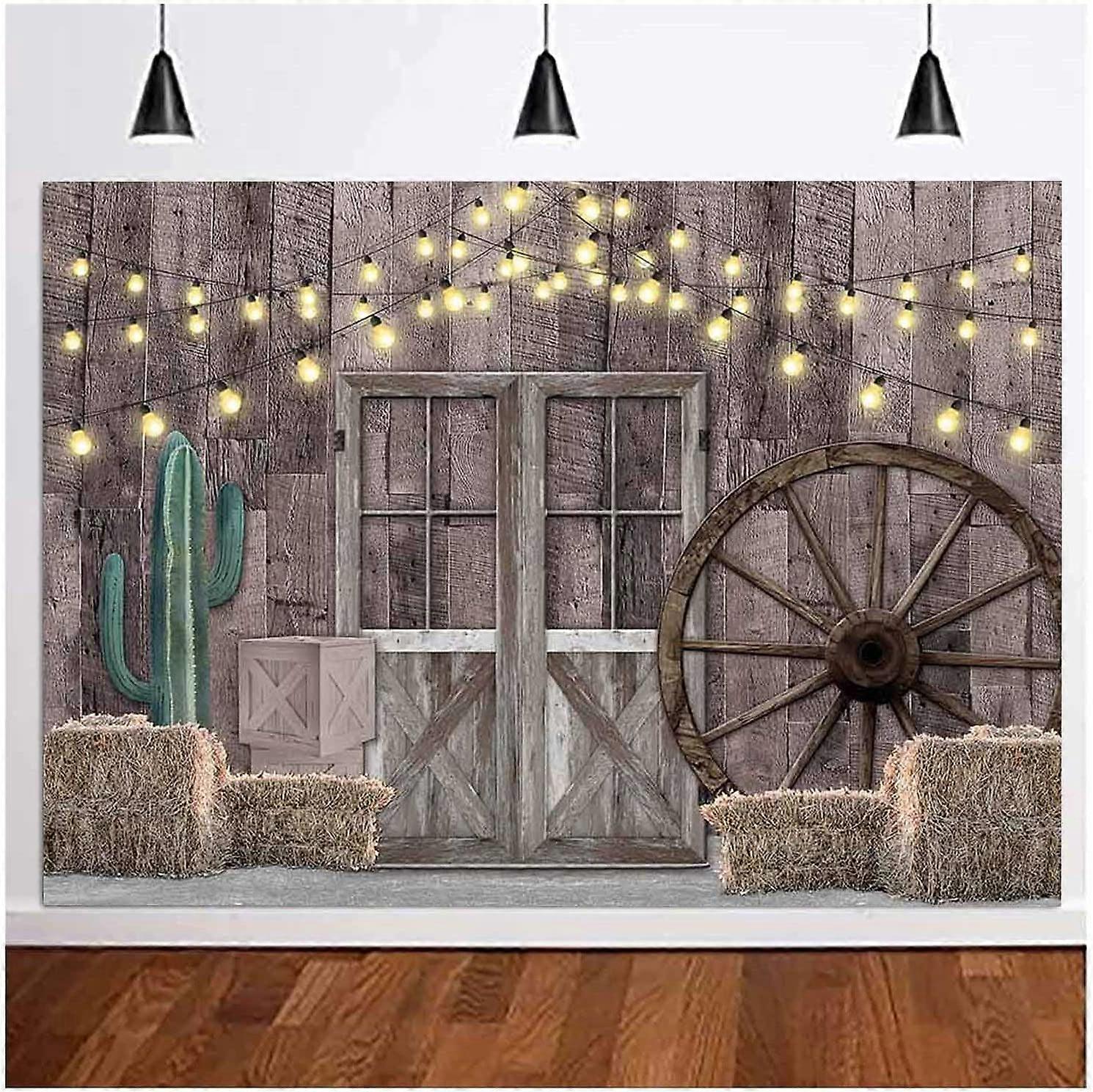 Wild West Wooden House Barn Door Vintage Western Cowboy Flash Portrait ...