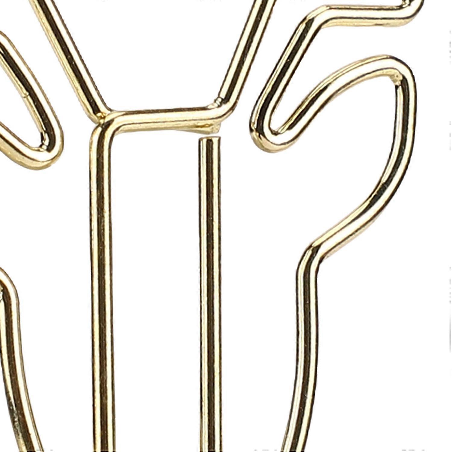 50Pcs Deer Head Shape Paperclip Cartoon Lightweight Innovative Gold ...