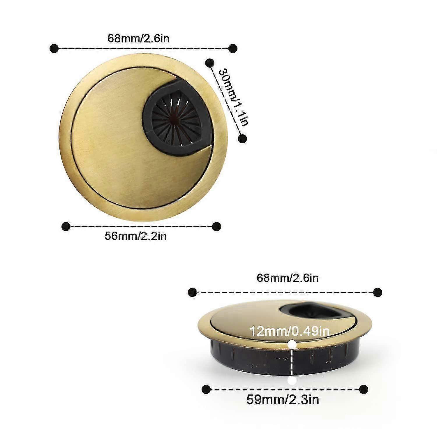 Pieces Noble Cable Pass 60 mm | Cable Hole Cover for Desks, Desks and ...