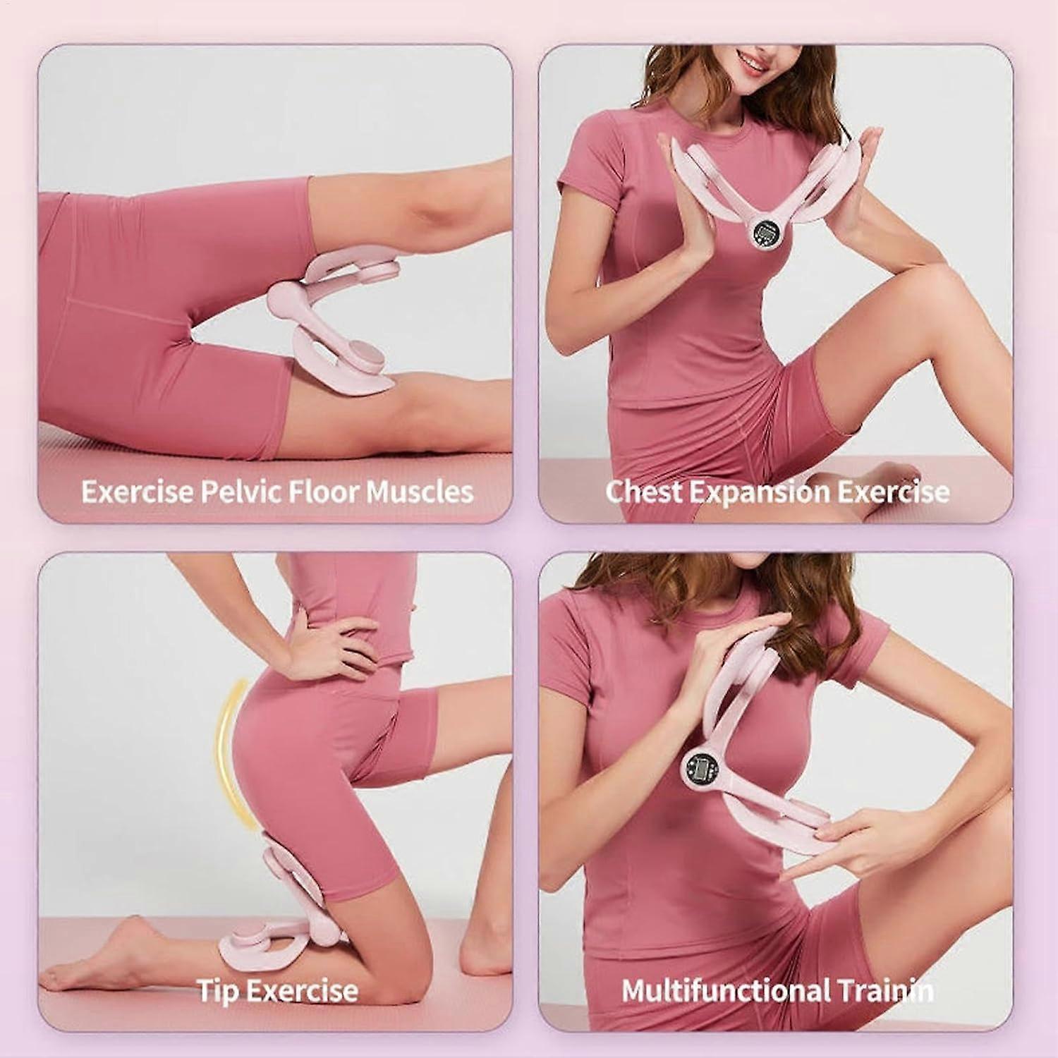Inner Thigh Exerciser Pink, Thigh Trainer, Pelvic Floor Strengthening ...