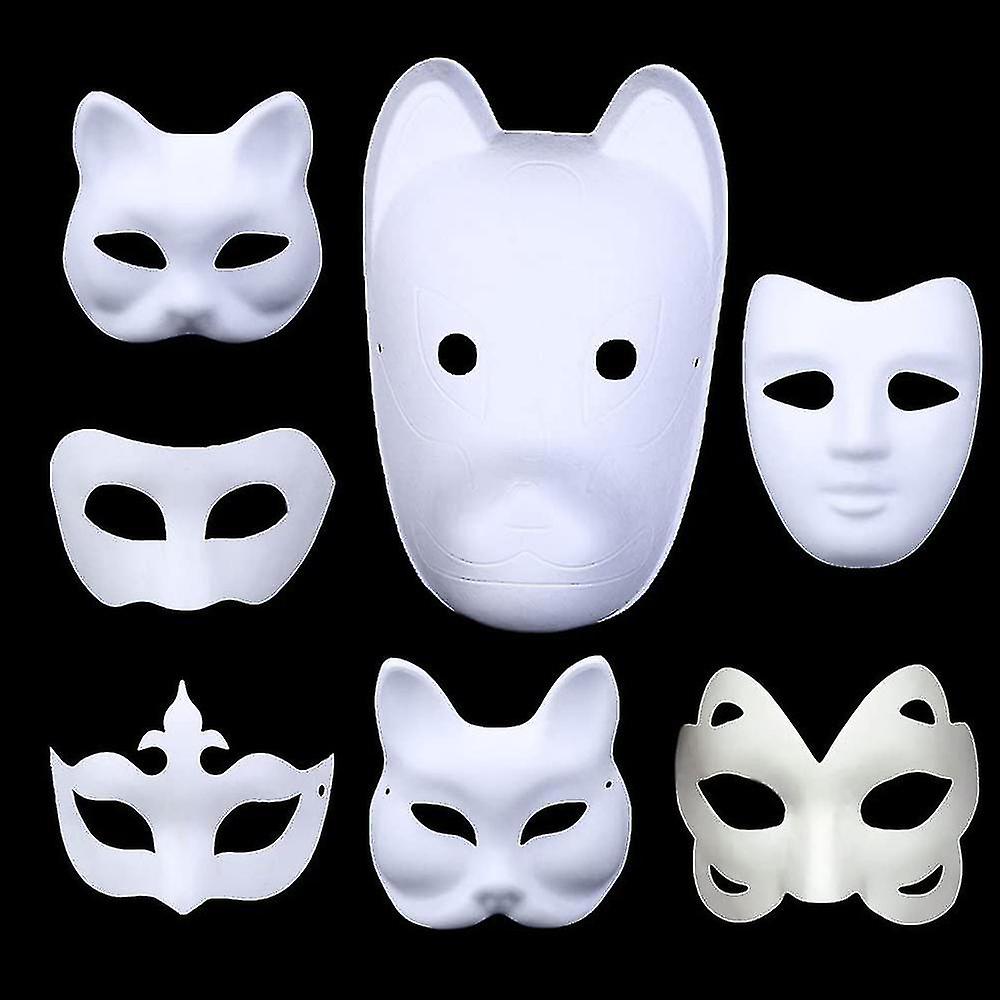 5 Pieces Halloween Mask Masks Made Of Plastic For Handicrafts And ...