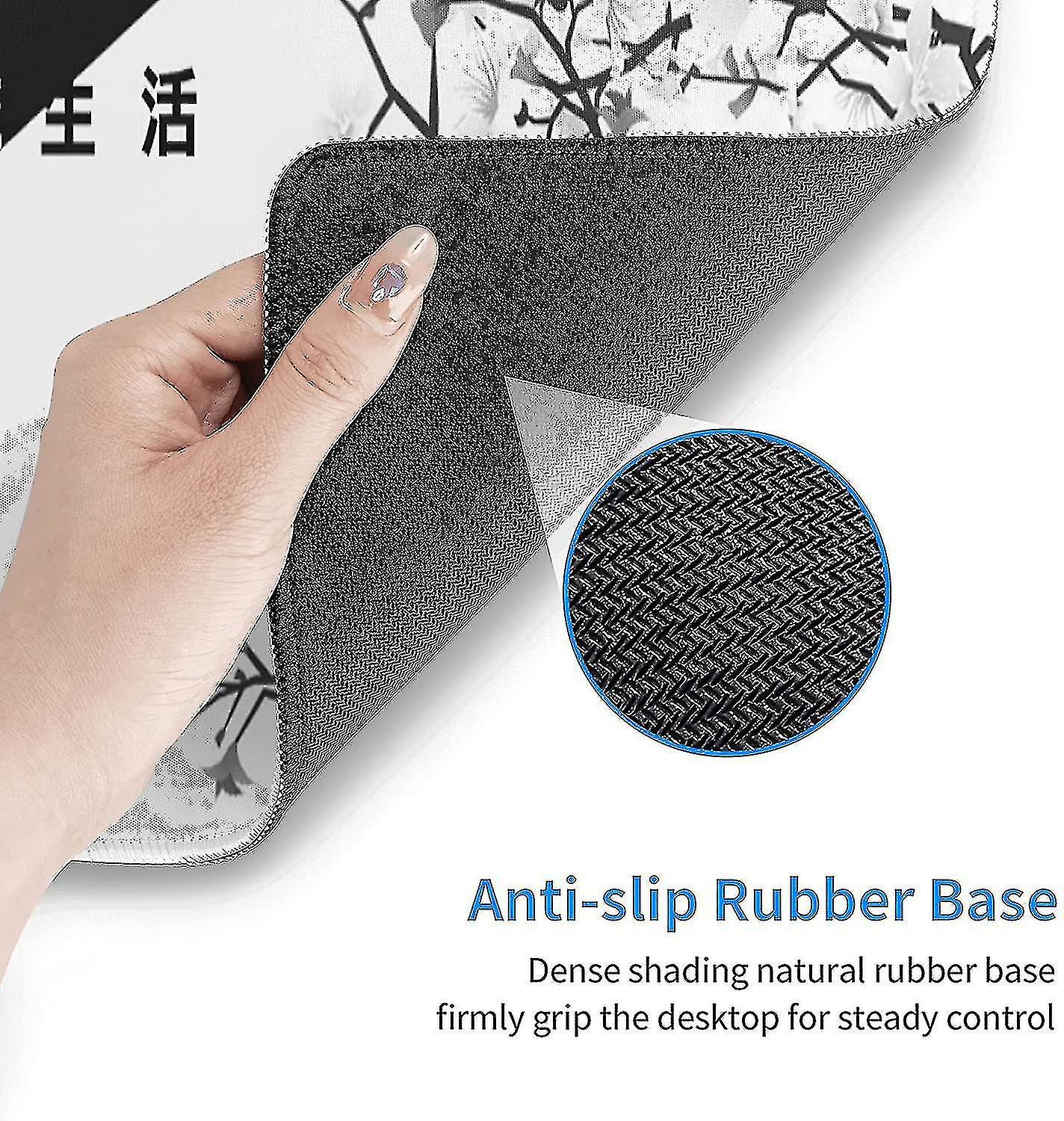 Black White Cherry Blossom Mouse Pad Sakura Death Life Extended Desk ...