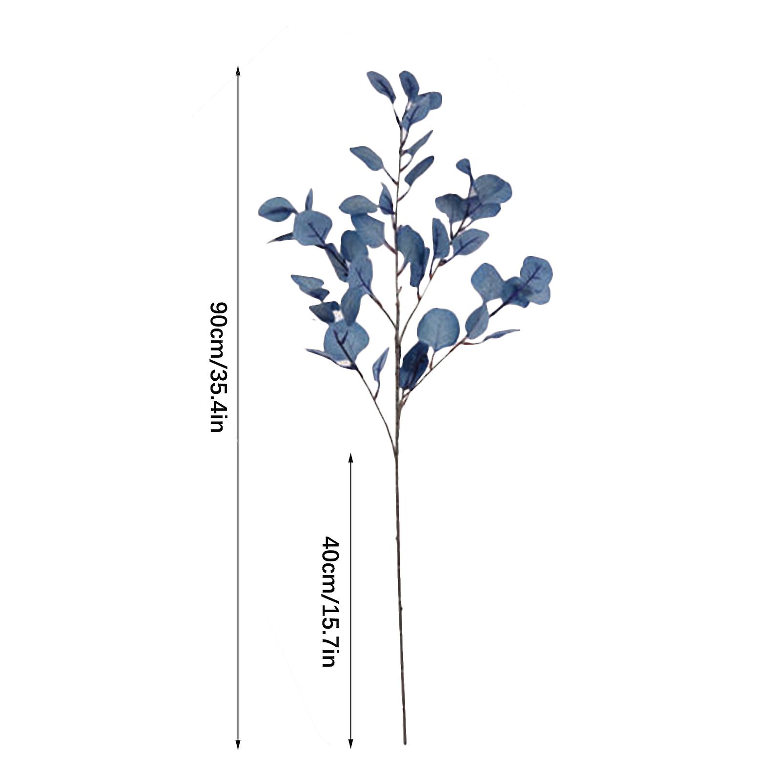 6stk Faux Eucalyptus Stængler Blå Falske Eucalyptus Grene Med Frø ...