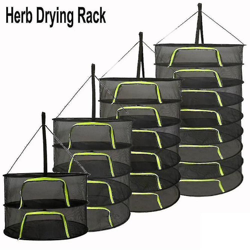 2023 New Drying Net For Herbs Hanging Basket Layers Folding Dry Rack ...