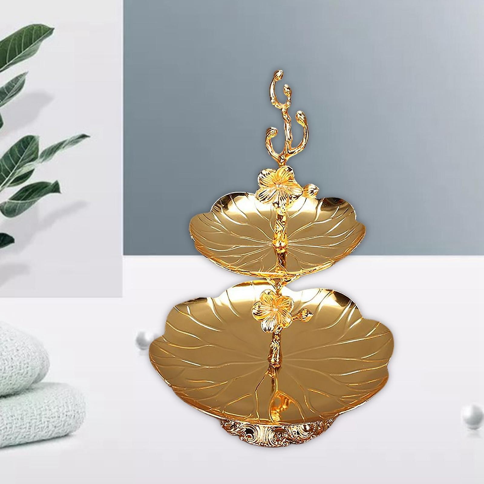 1/5 Double Layer Cake Stand Pallet Display Rack Pastry Tray Wedding ...