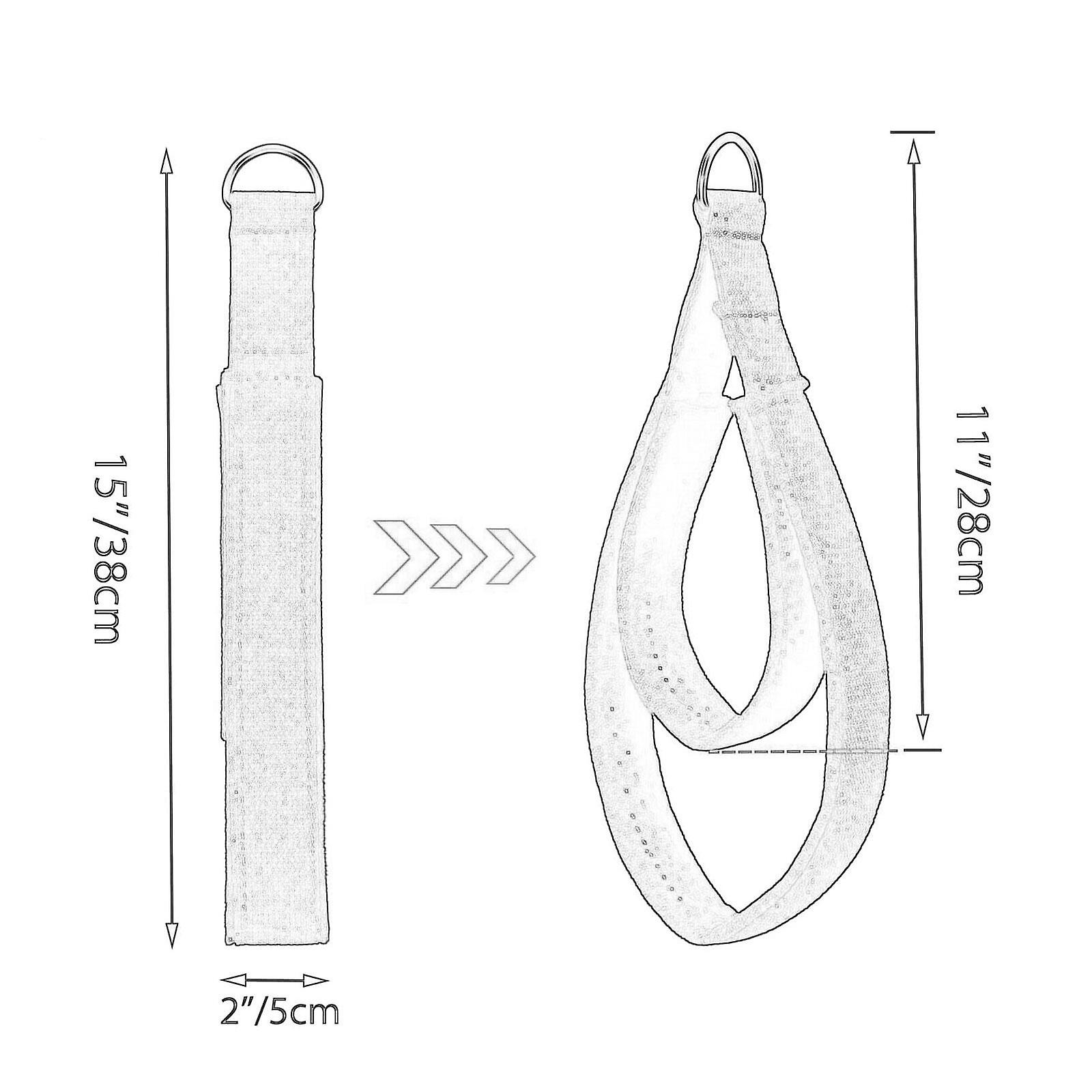 2 Pilates Double Loop Straps for Reformer Improve Flexibility D Rings ...