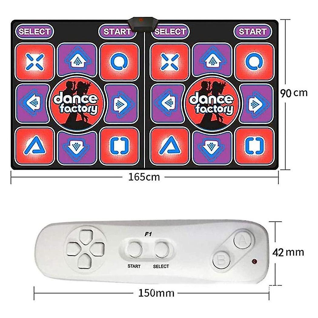 Double User Wired Dancing Dance Mat Family Party Game With 2 Tv Remote ...
