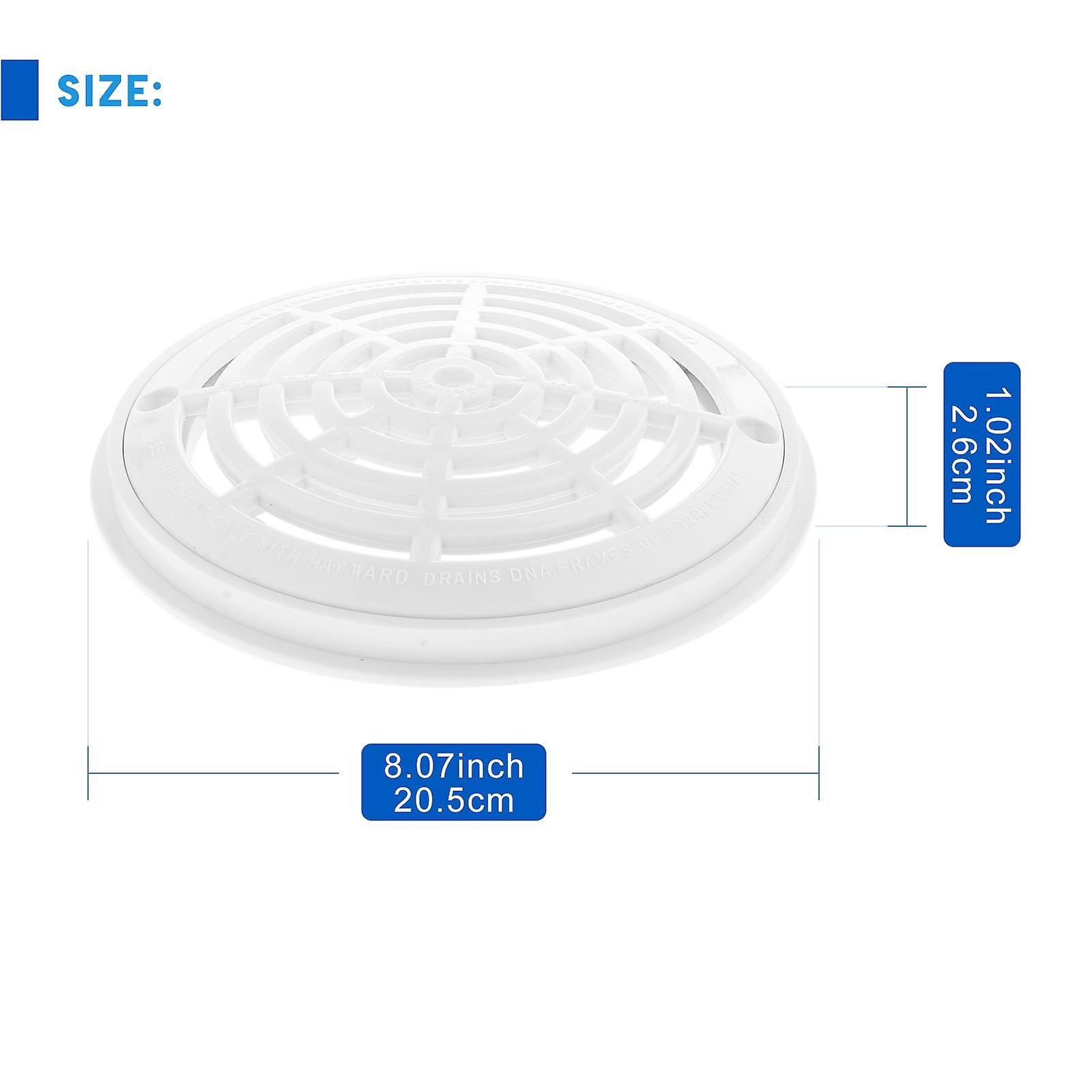 Replacement Cover Main Drain Swimming Pool Accessary with Screws White ...
