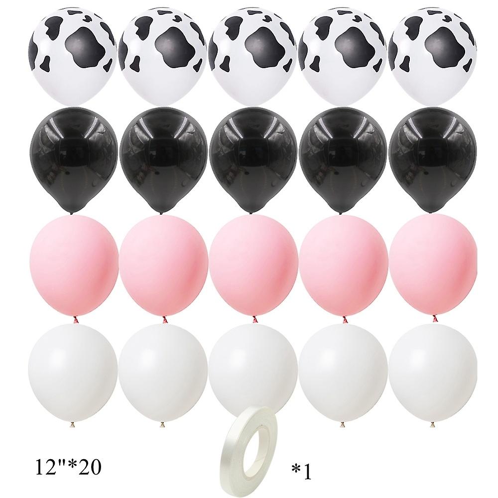 1set Cow Pattern Balloons Cow Pattern Number Balloon for Kids Farm ...