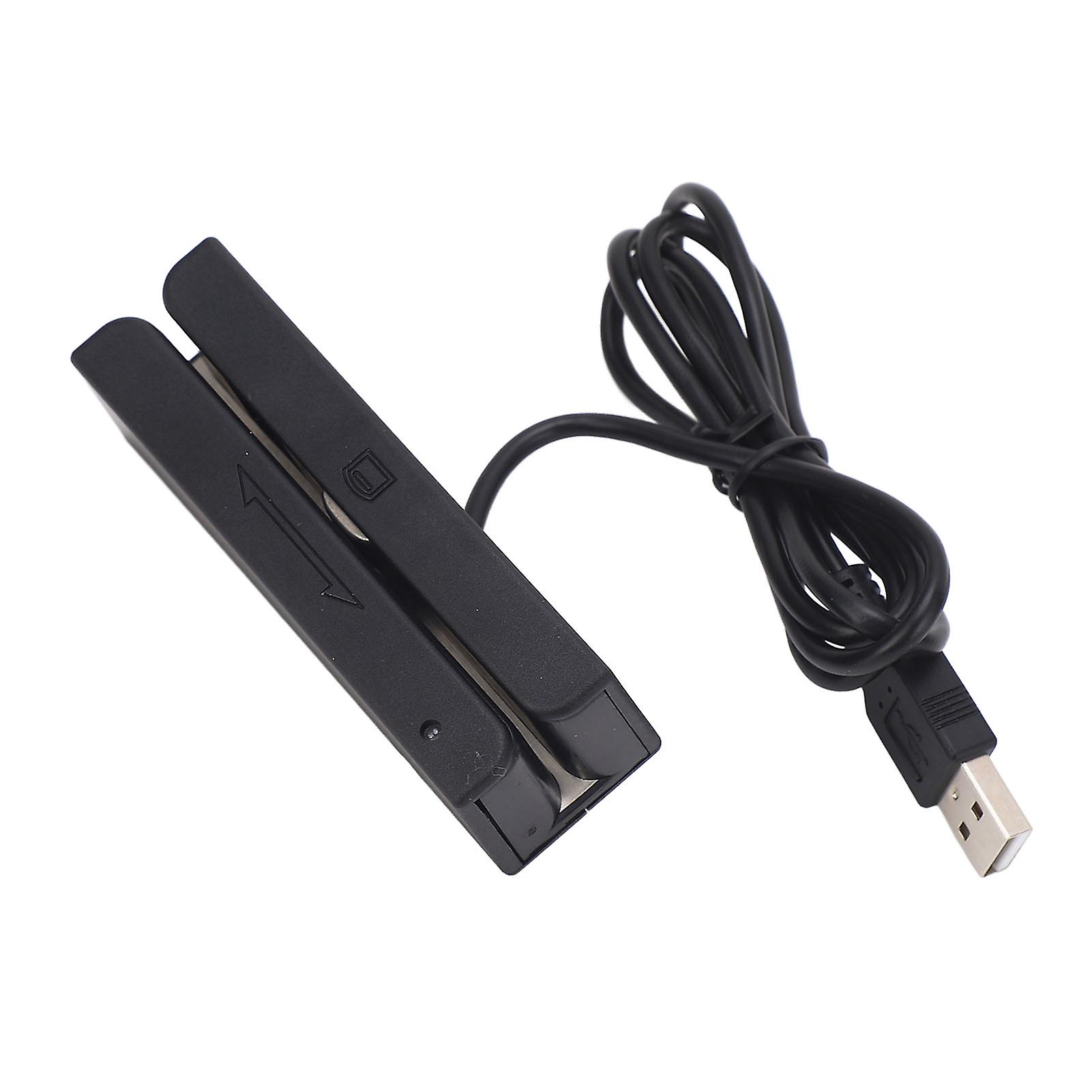 3 Track Magnetic Stripe Card Reader Bidirectional Manual USB Card ...