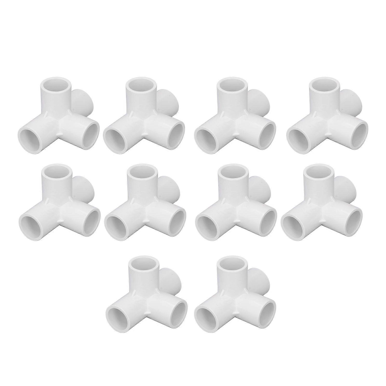 10PCS Pipe Fitting Connectors PVC 0.8in Pipe Splice 4 Way Elbow Fitting ...