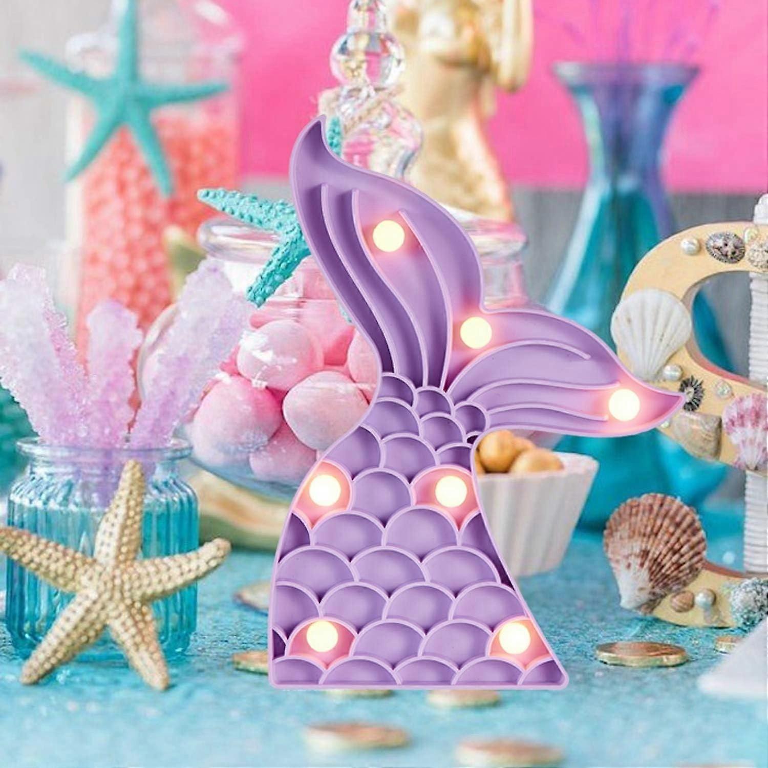 Cute Mermaid Tail Night Light, Mermaid Party Supplies, Mermaid Birthday ...