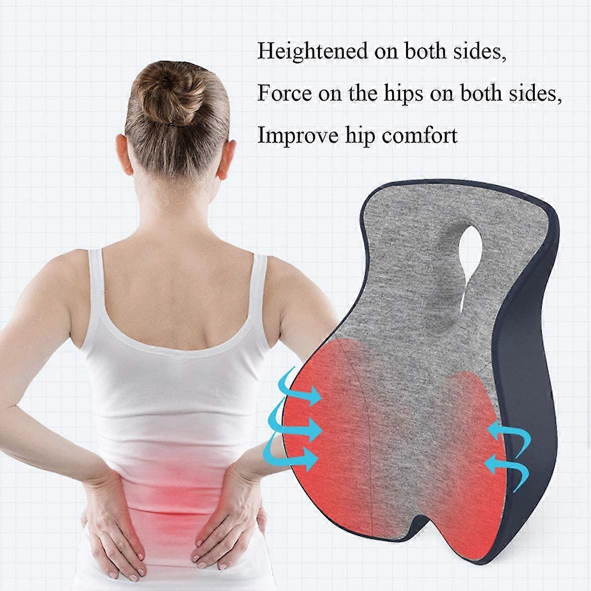 Memory Foam Seat Cushion with Lumbar Support Cushion, Seat Cushion for ...