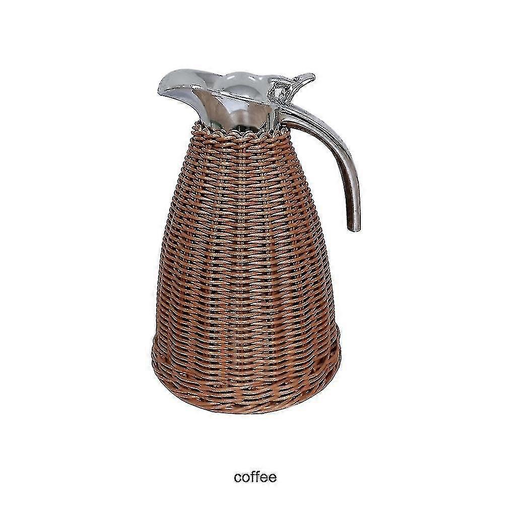 Enjoy Freshly Brewed Coffee Anytime Coffee Thermal Carafe Rattan Tea ...
