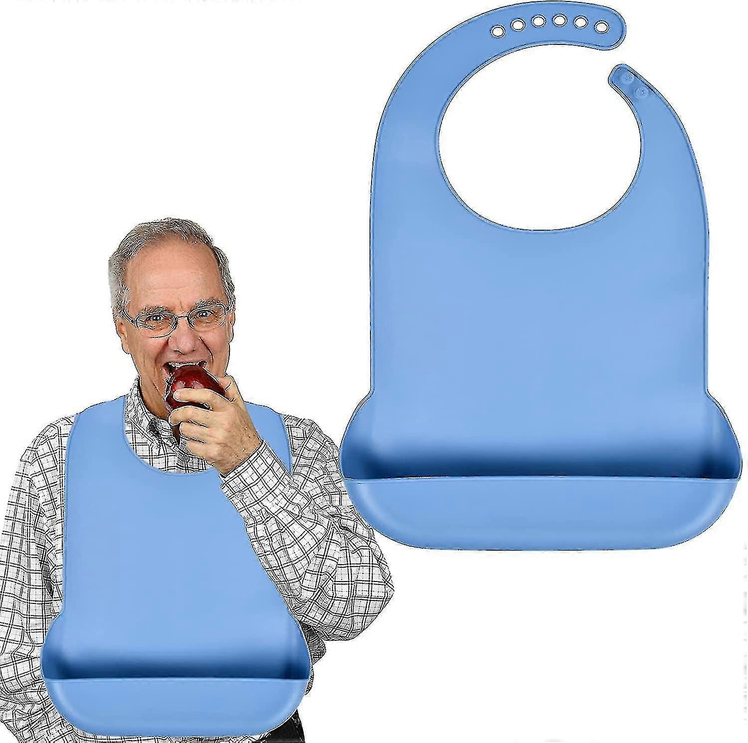 Adult Bibs, Silicone Bibs Food Crumb Catcher, Adjustable Adult Bibs For ...