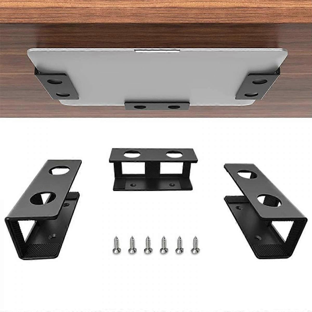 3pcs Under Desk Laptop Mount Under Desk Laptop Drawer with Screw Fit ...