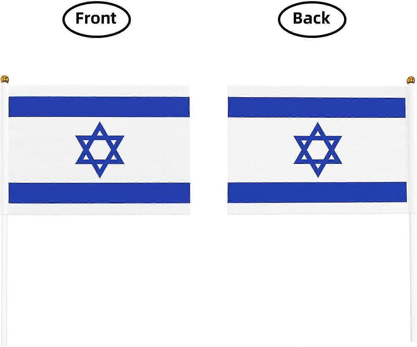 Israel Mini Flag, Bandera De Israeli Jewish Stick Flags, Hand Held ...
