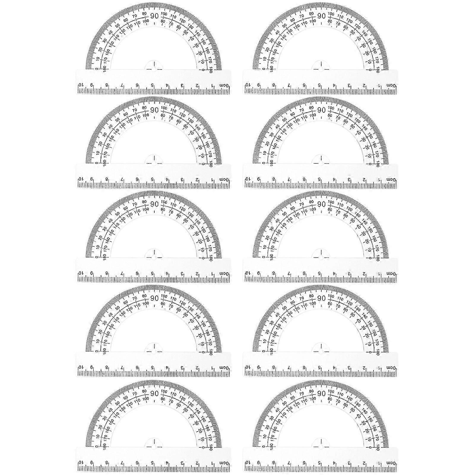 10Pcs Measuring Protractor Half Circle Protractor Plastic Protractor ...