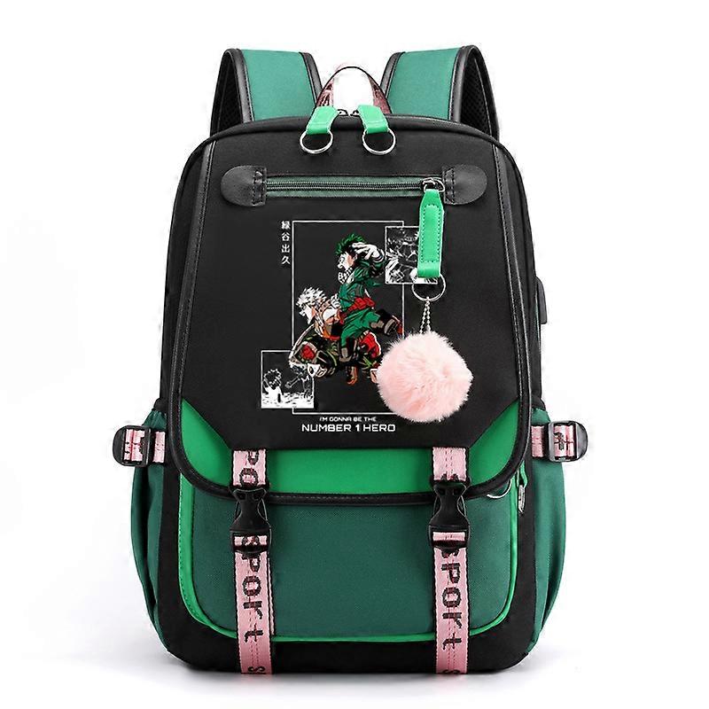 Anime My Hero Academia Bakugo Katsuki Deku Cosplay Backpack Student ...