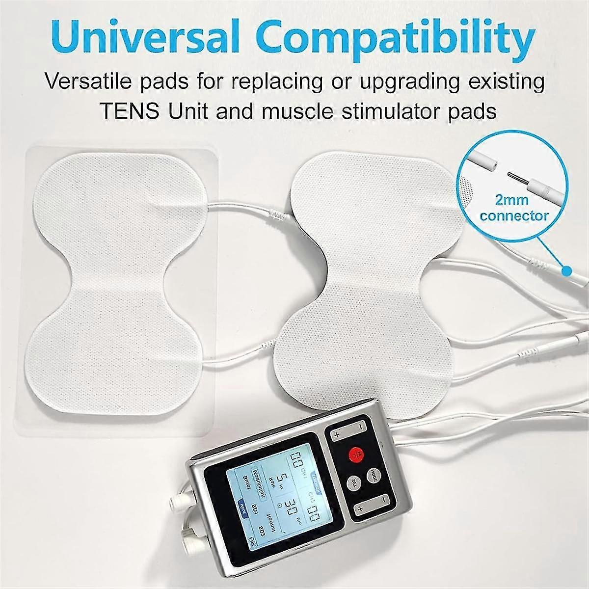 TENS Unit Replacement Pads - 4.5x6In Butterfly Shaped Electrode Pads ...