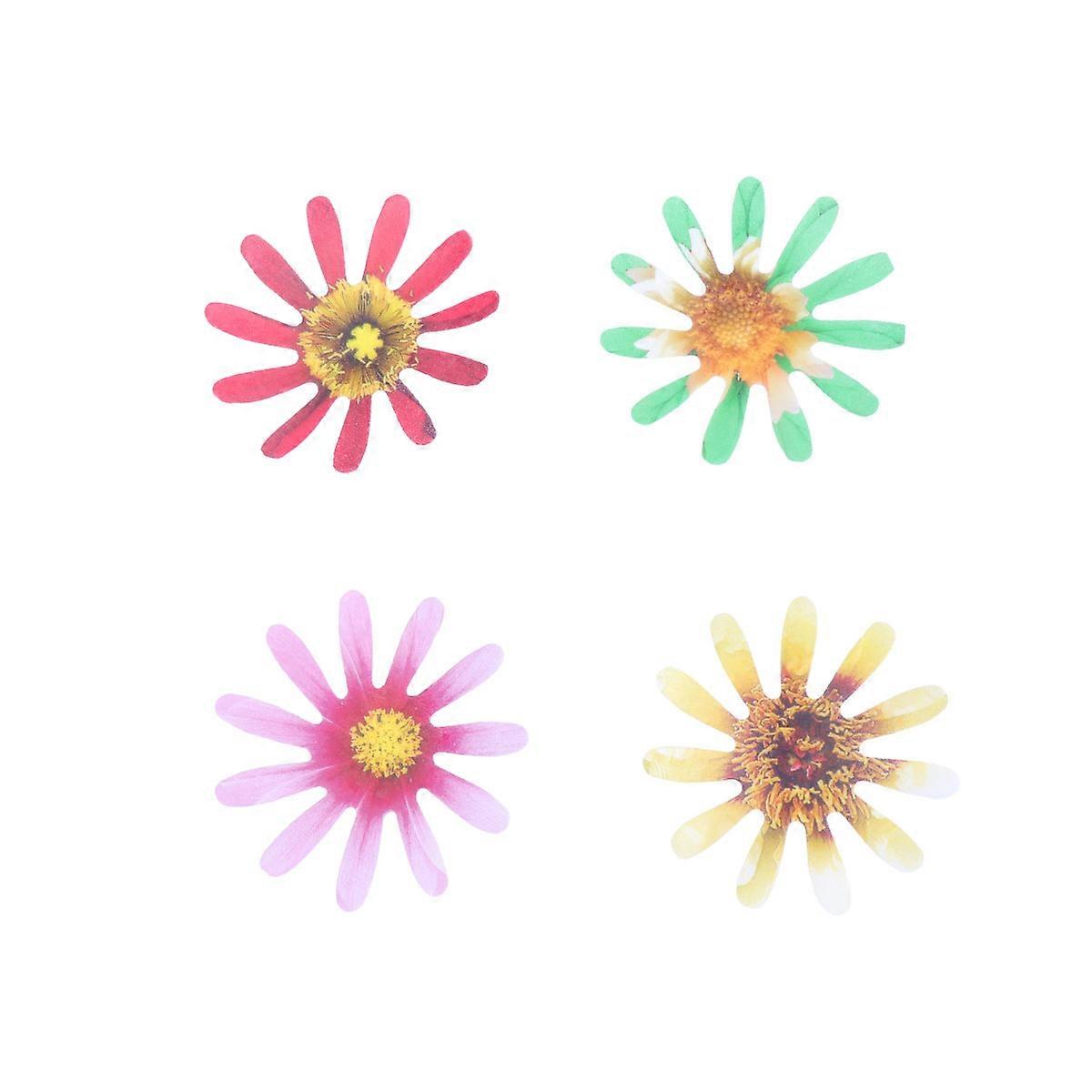 120pcs Edible Rice Paper Flowers Wafer Paper Flower Colorful Cupcake ...