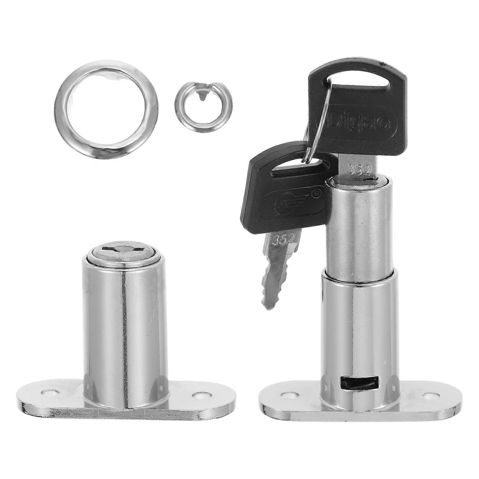 2pcs Push Plunger Lock Drawer Lock Sliding Door Desk Wardrobe Furniture ...