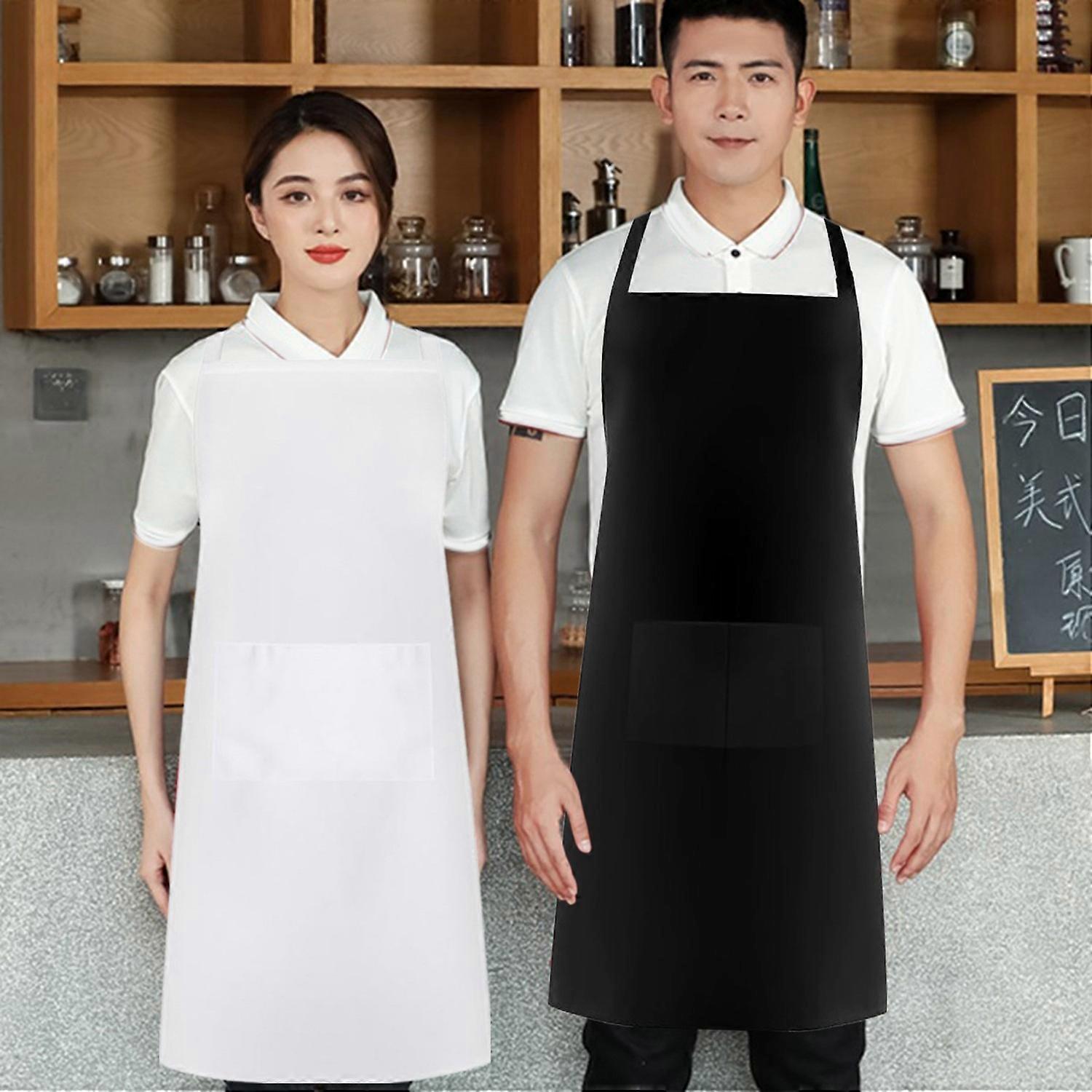 2 Pcs Waterproof Cooking Apron Set with 2 Pockets for Men Women Oil ...
